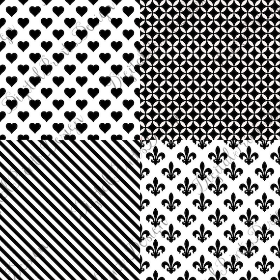 Printable Scrapbook Paper Black And White