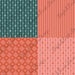 CORAL & TEAL Digital Paper Pack Stripe Paper Arrow Pattern Paper ...