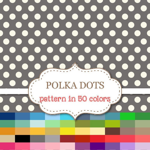 LARGE POLKA DOTS digital paper Rainbow Large Polka Dots | Etsy