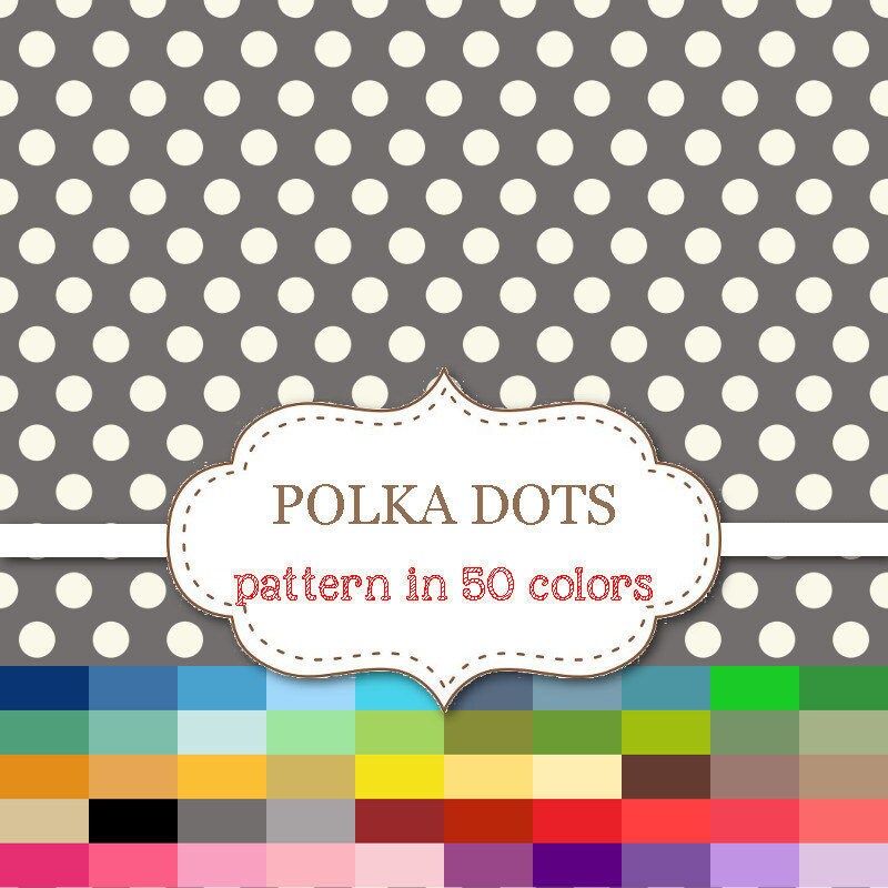 LARGE POLKA DOTS Digital Paper Rainbow Large Polka Dots Digital Paper ...
