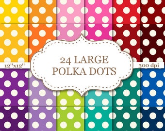 Large Polka Dot Scrapbook Paper Polka Dot Scrapbooking Paper - Etsy