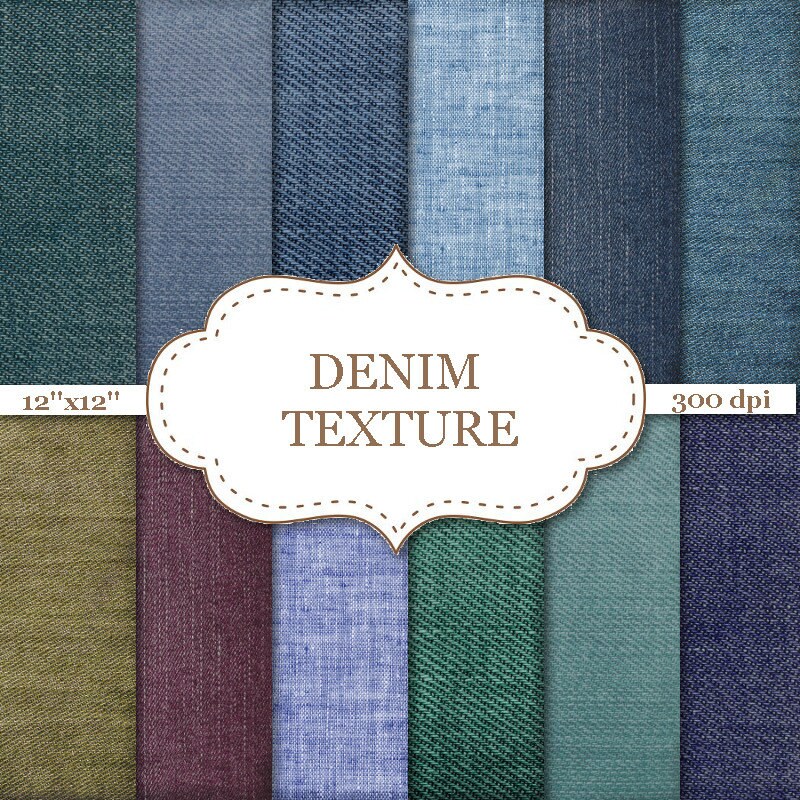 DENIM TEXTURE Digital Paper Denim Paper for Scrapbooking Fabric Texture ...