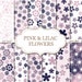 PINK and LILAC FLOWERS Digital Paper Floral Backgrounds Floral Paper ...