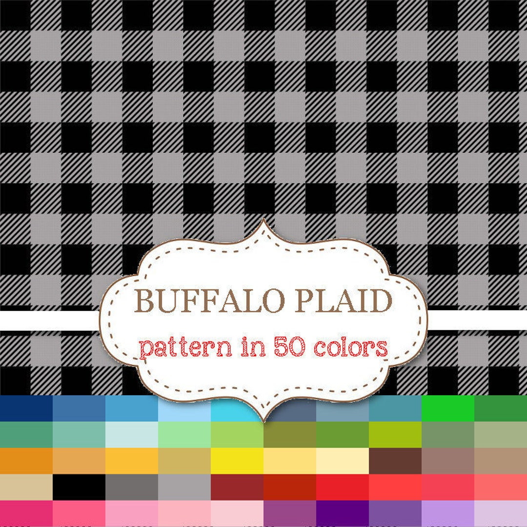 BUFFALO PLAID Digital Paper Rainbow Gingham Digital Paper Pack Buffalo ...
