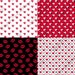 HOT KISS Love Digital Paper Valentine's Digital Paper Hearts Pattern ...
