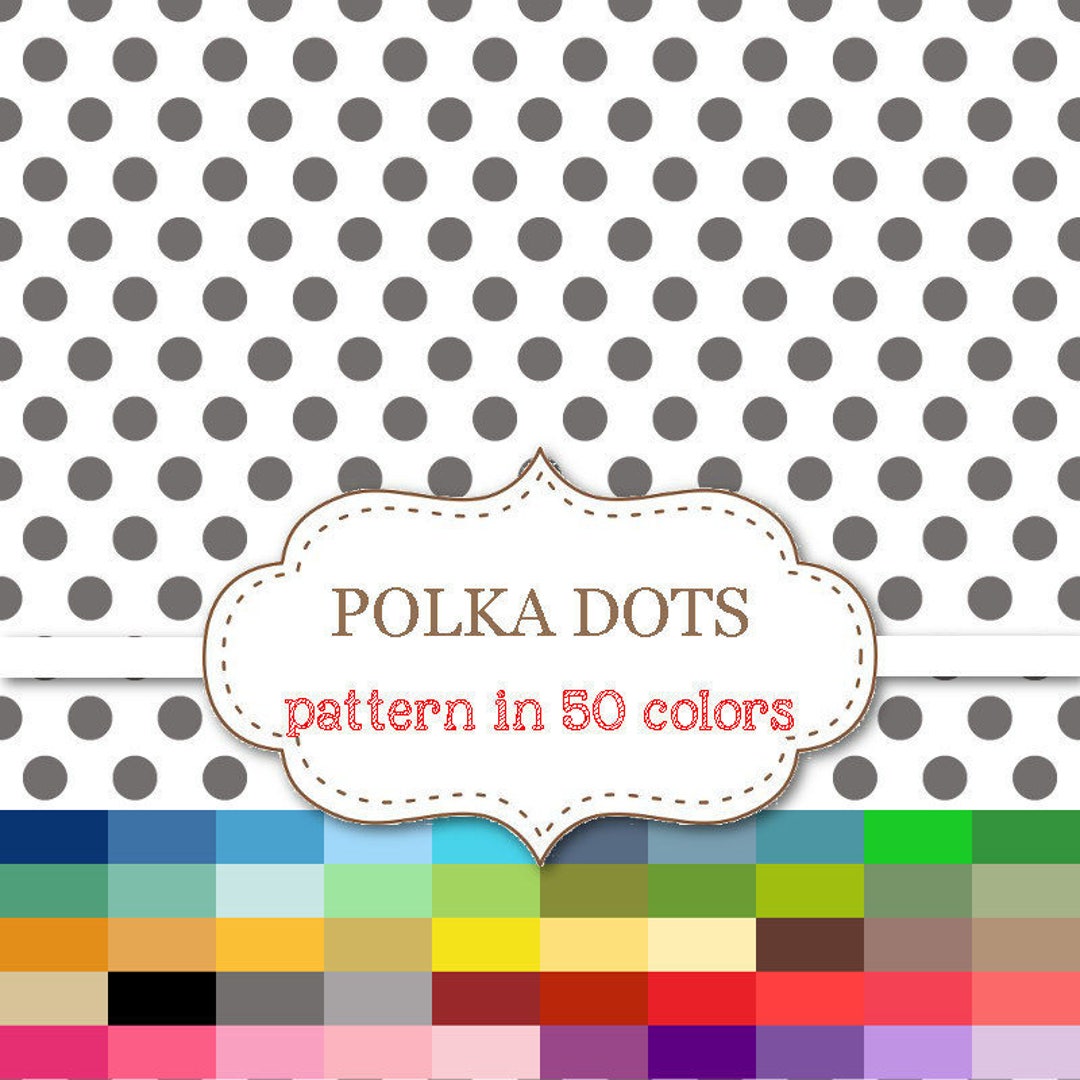 LARGE POLKA DOTS Digital Paper Rainbow Large Polka Dots Digital Paper ...