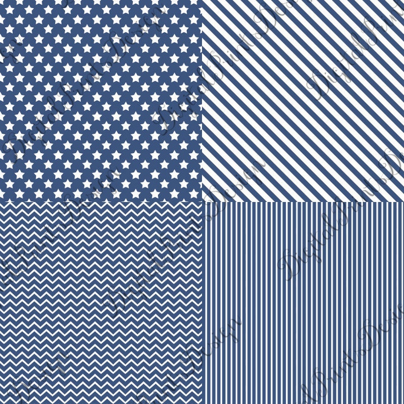 Navy Blue Geometric Digital Papers Printable Navy Blue Geometric ...