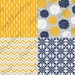 MUSTARD YELLOW & NAVY Blue Digital Paper Pack Chevron Arrows Floral ...