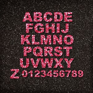 Pink Glitter Alphabet Clipart Pink Digital Alphabet Letters Pink ...