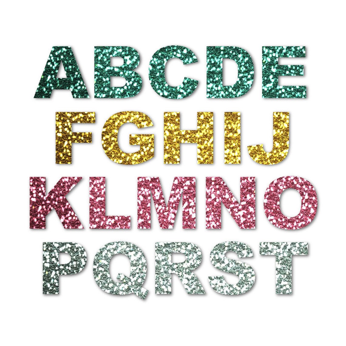 Gold Glitter Alphabet Clipart Gold Digital Alphabet Letters Gold ...
