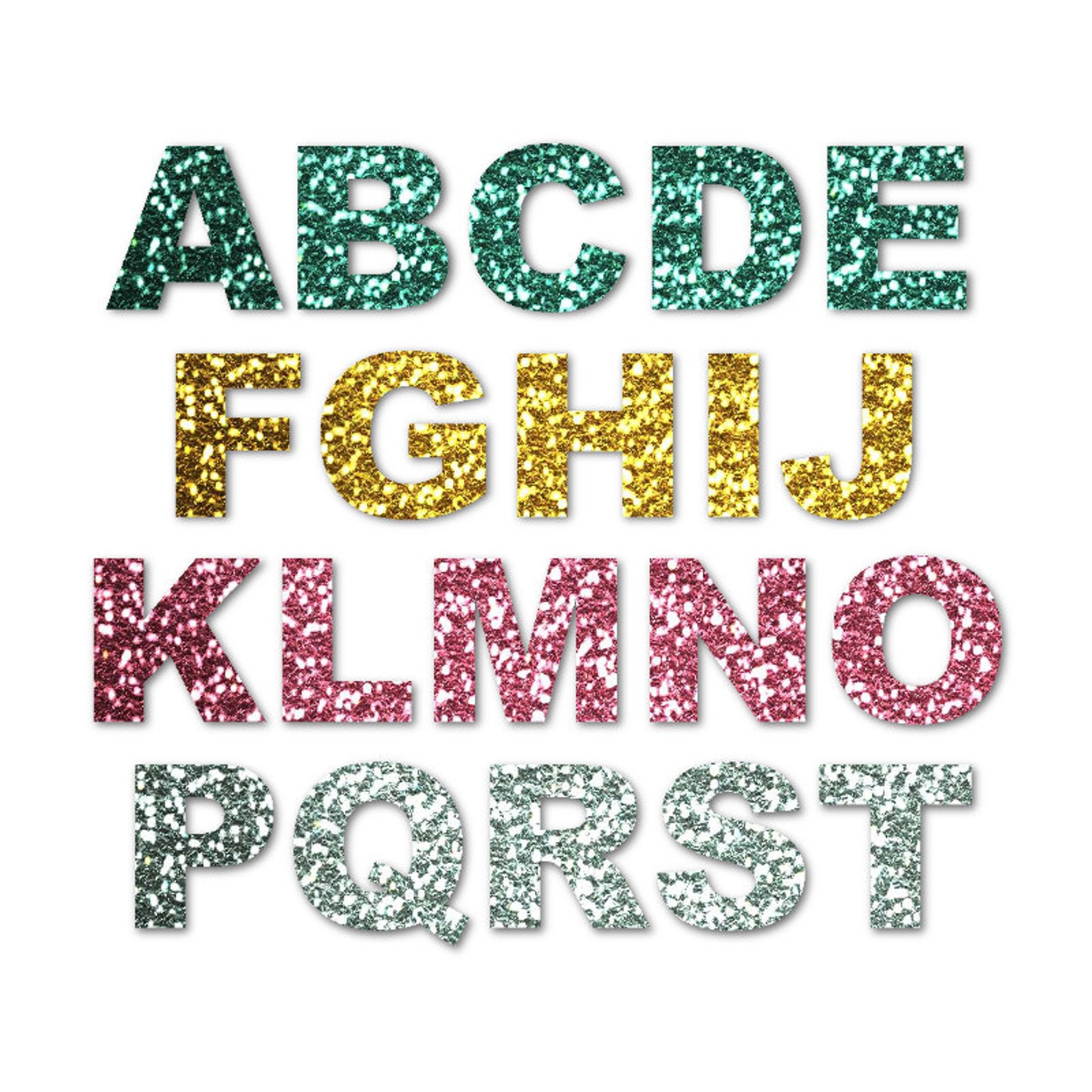 Gold Glitter Alphabet Clipart Gold Digital Alphabet Letter - Etsy