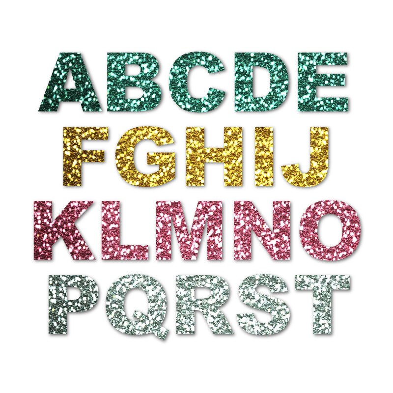 Gold Glitter Alphabet Clipart Gold Digital Alphabet Letters Gold ...