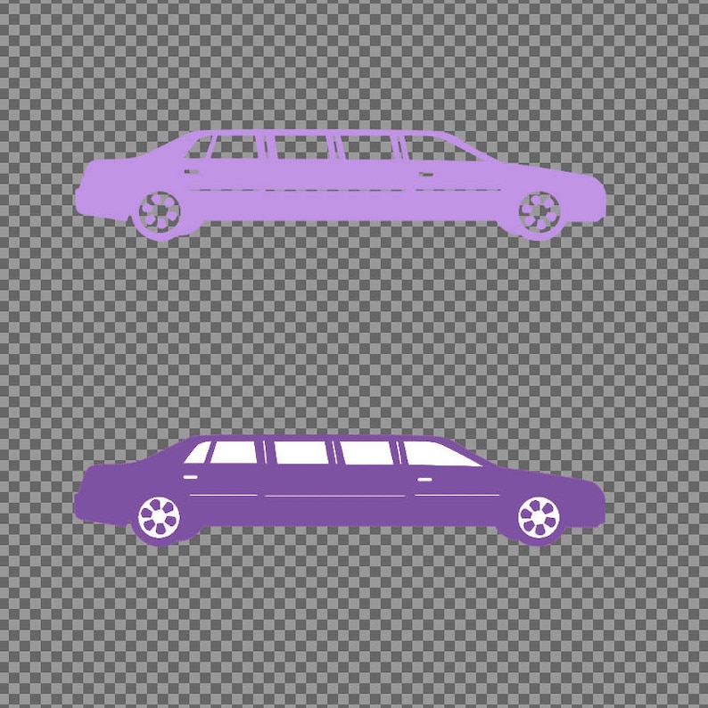 50 Colors Digital LIMOUSINE Clipart Digital Illustrations Limo PNG Limo ...