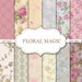 FLORAL MAGIC Digital Paper Shabby Chic Paper Floral Digital Papers ...