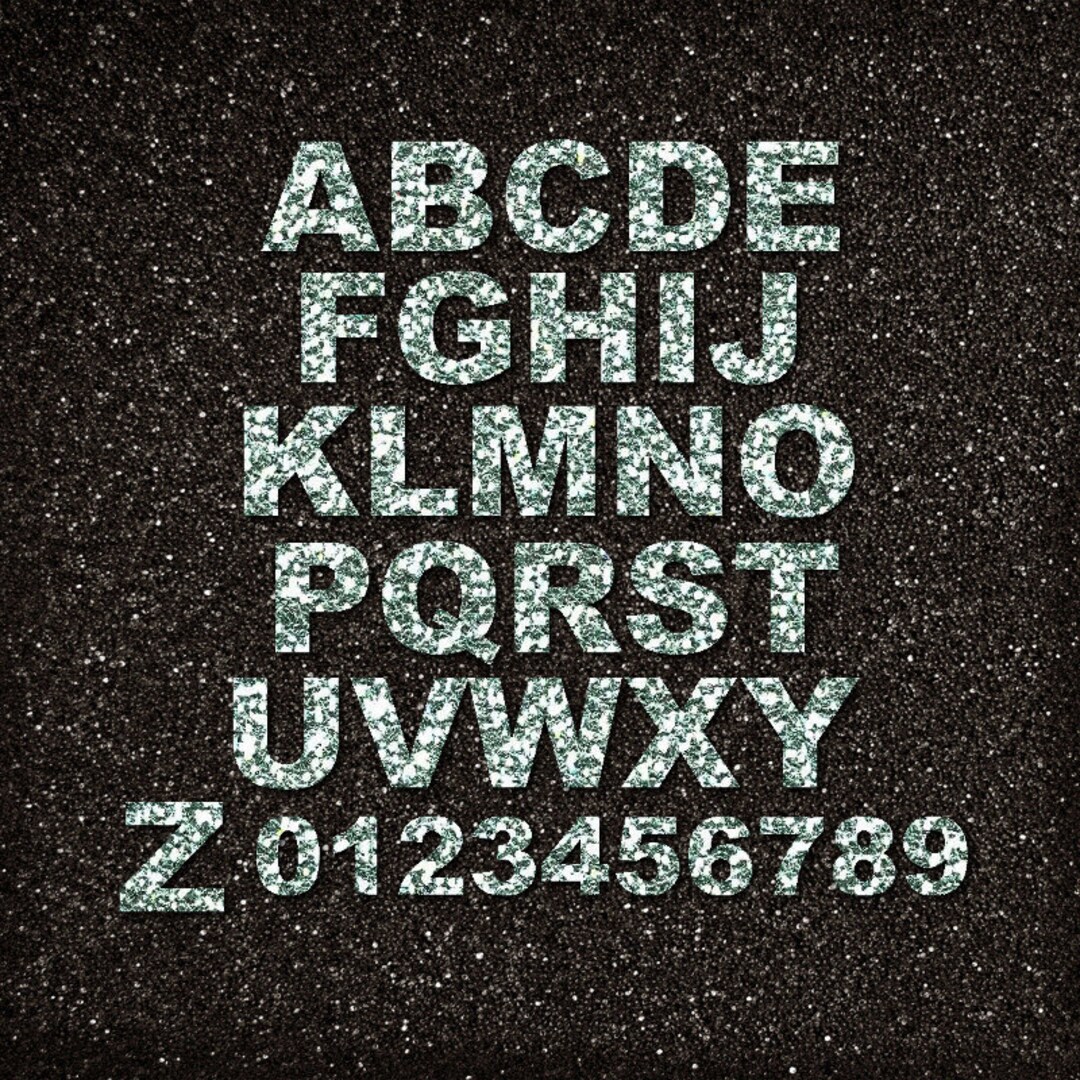 Silver Glitter Alphabet Clipart Silver Digital Alphabet Letter Silver ...