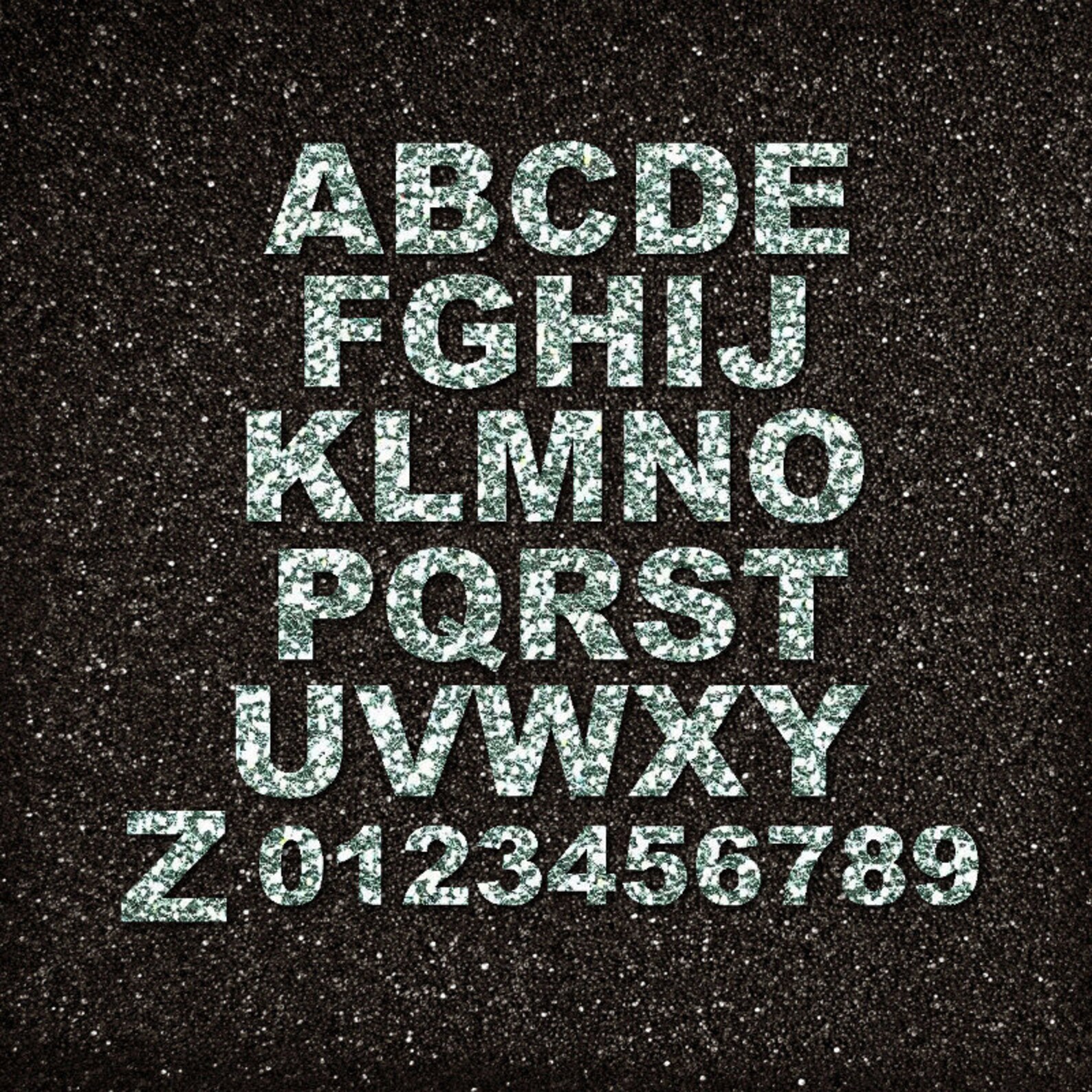 Silver Glitter Alphabet Clipart Silver Digital Alphabet Letter Silver ...