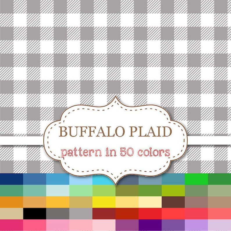 BUFFALO PLAID Digital Paper Rainbow Gingham Digital Paper Pack - Etsy