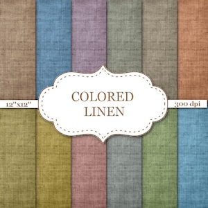 COLORED LINEN Digital Paper Canvas Digital Paper Canvas Texture Linen ...