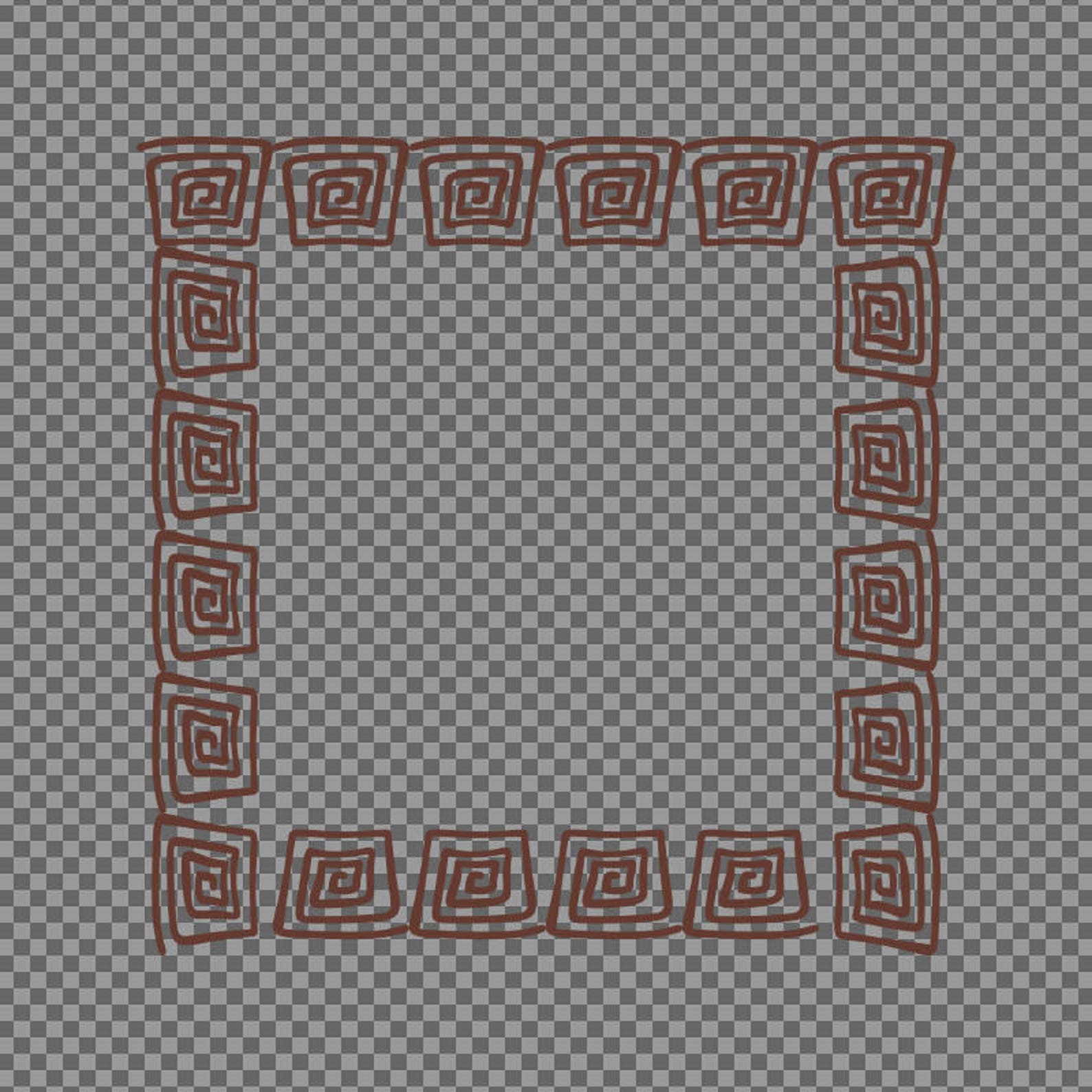 50 Colors Digital MOANA FRAME Clipart Digital Square Frame - Etsy