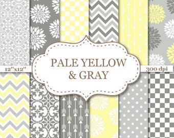 Chevron Gray Yellow | Etsy