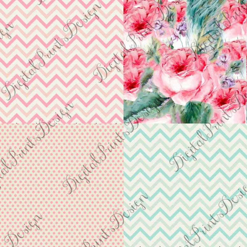 ROSE GARDEN Digital Papers Floral Digital Papers Rose Digital - Etsy