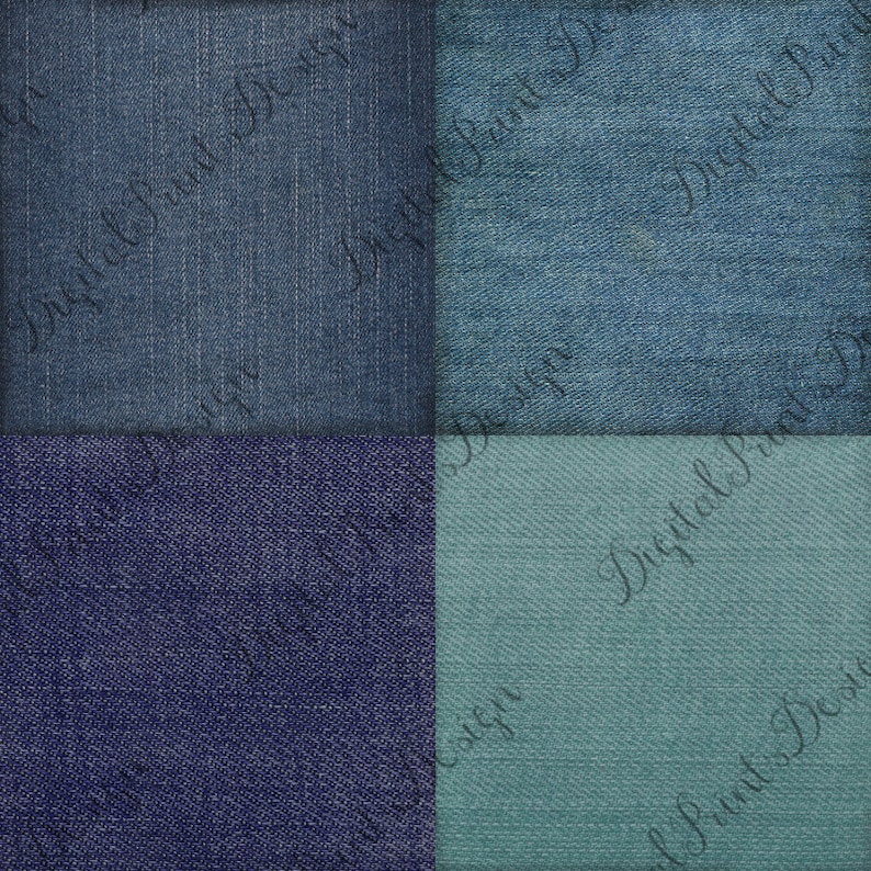 DENIM TEXTURE Digital Paper Denim Paper for Scrapbooking - Etsy