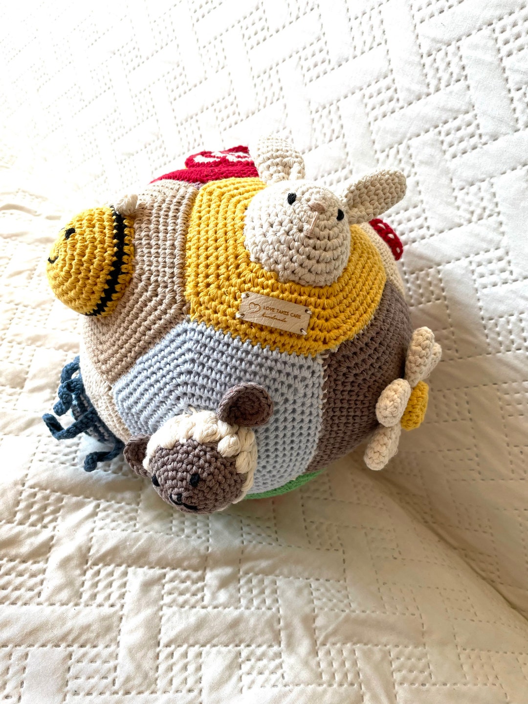 Educational Ball, Best Educational Toy, Crochet Ball, Organic Cotton ...