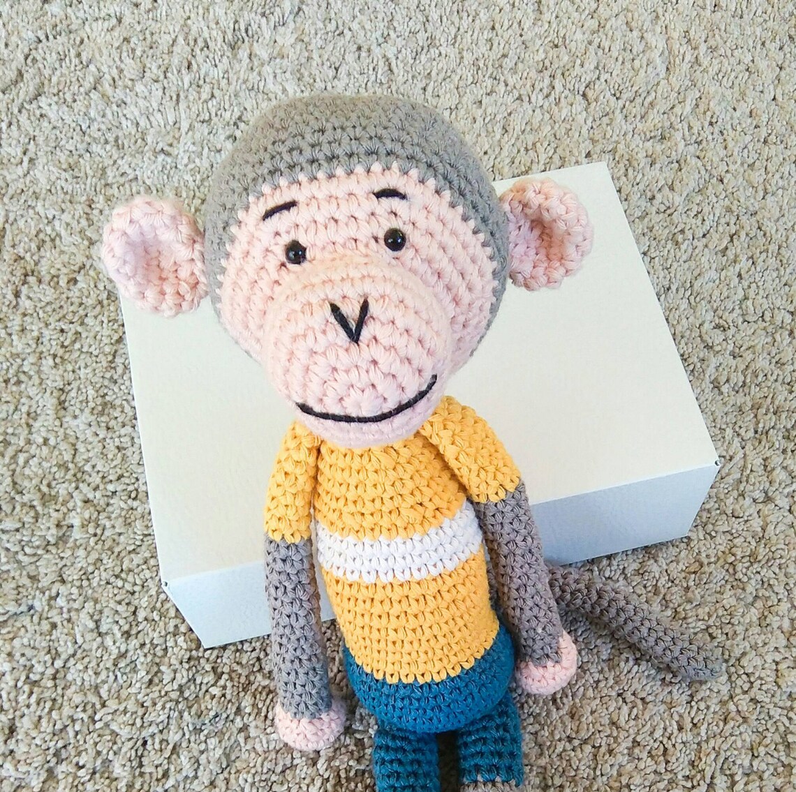 Mono de ganchillo mono de juguete mono amigurumi mono con - Etsy España