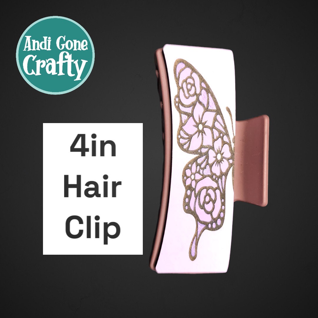 4.2 in Hair Clip / Claw Style Side Butterfly - Etsy