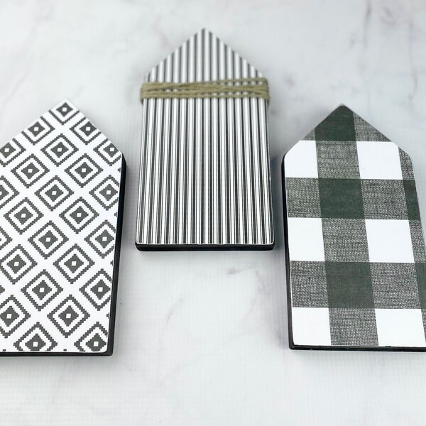 Black and White Plaid Decor - Etsy