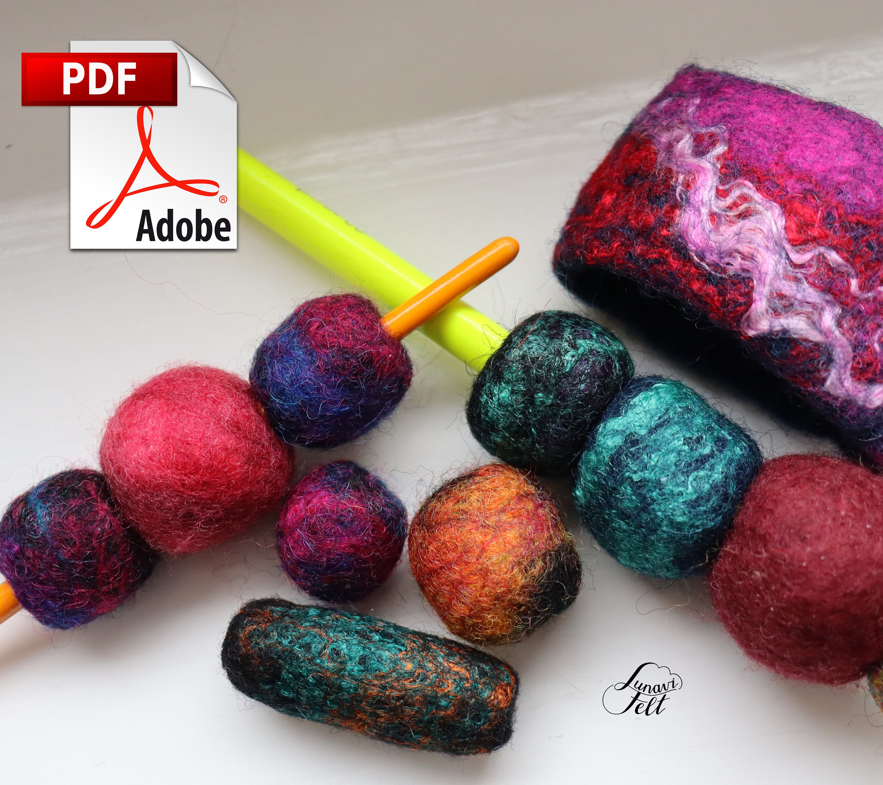 Wet Felting TUTORIAL How to Make Large Hole Felt Beads - Etsy