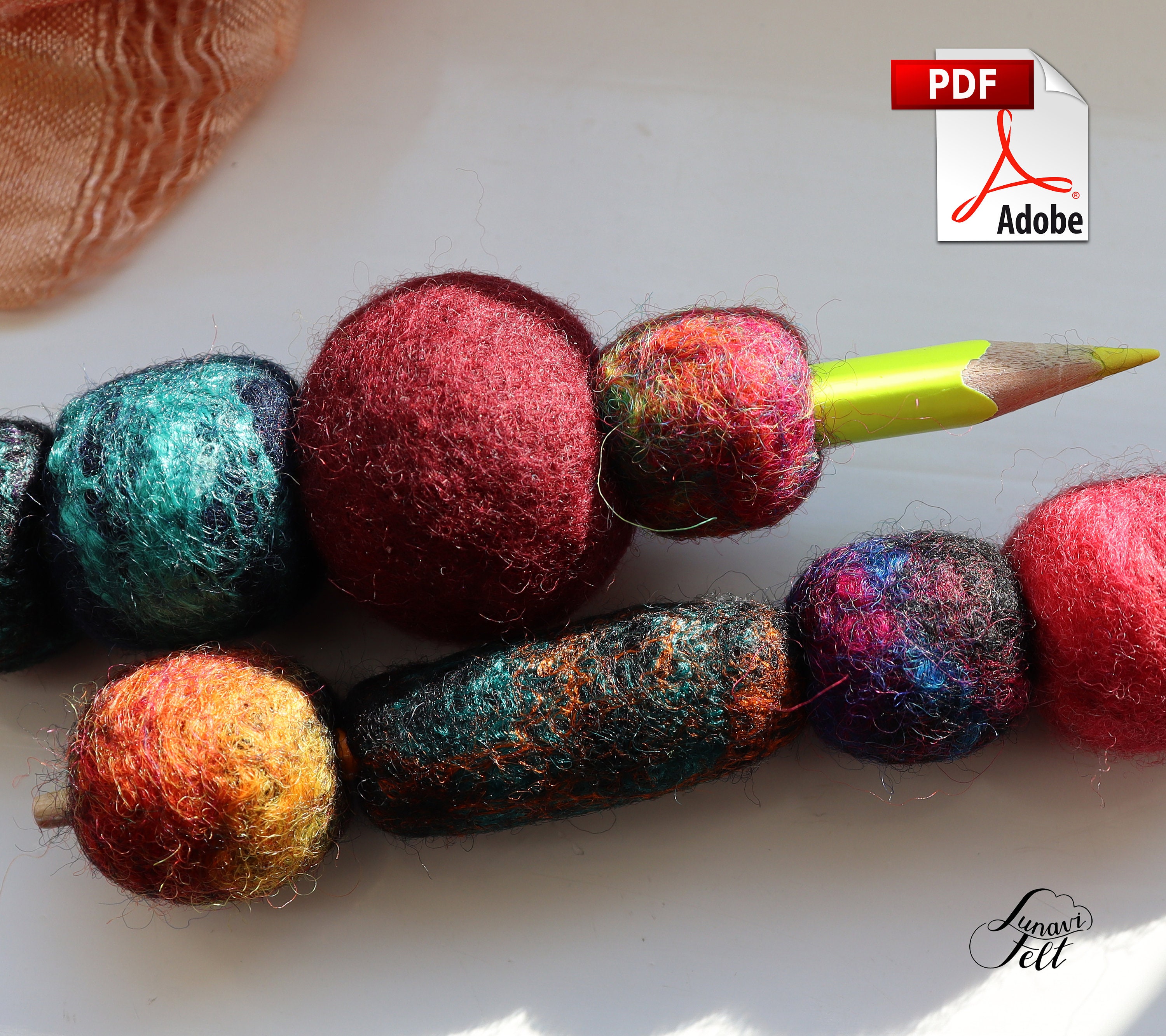 Wet Felting TUTORIAL How to Make Large Hole Felt Beads - Etsy
