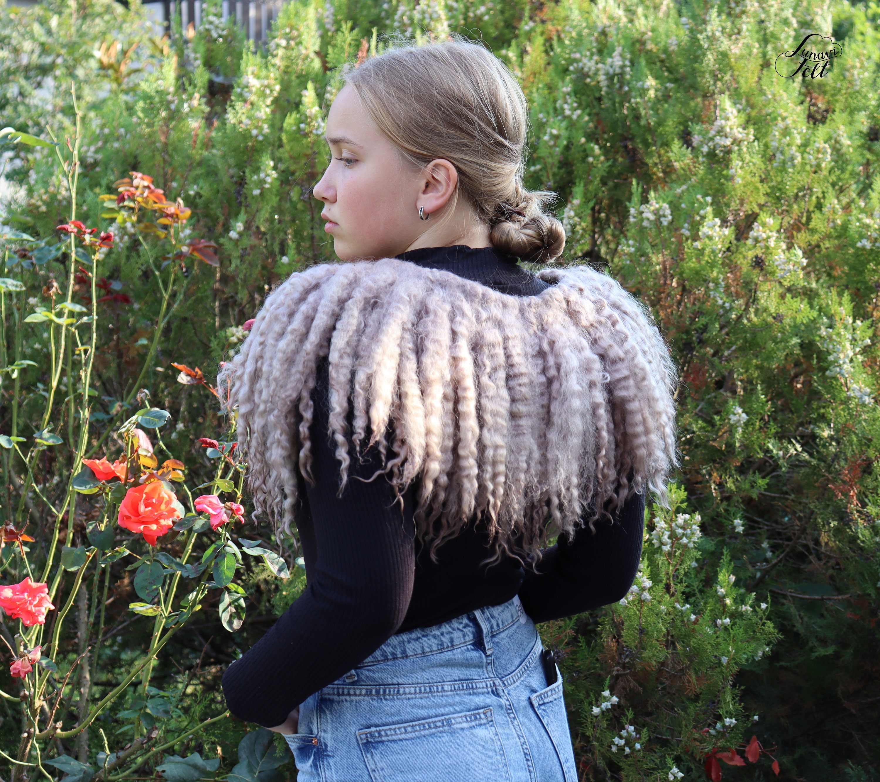 Viking Collar Tutorial, Wet Felting Raw Wool Fleece Locks on Merino ...