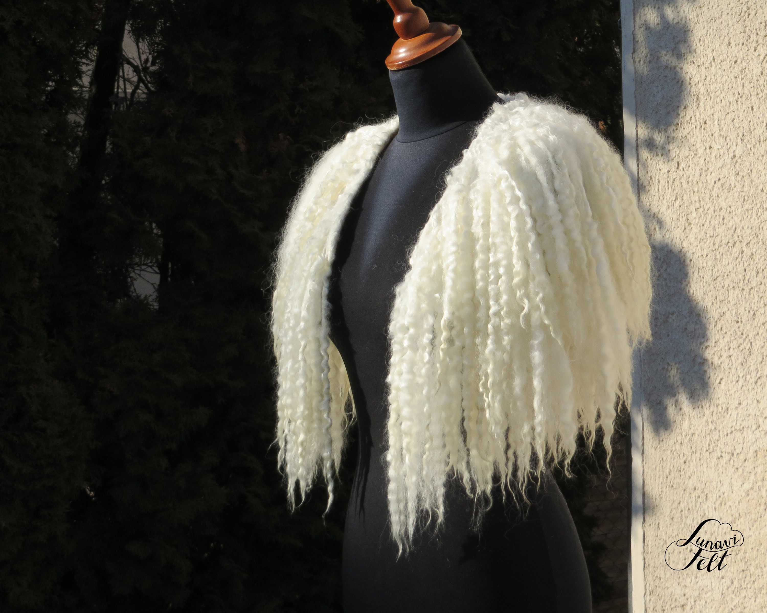Viking Collar Tutorial, Wet Felting Raw Wool Fleece Locks on Merino ...