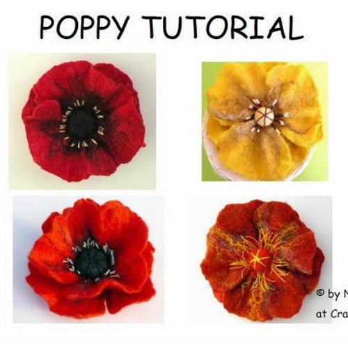 Wet Felting Tutorial Felted Flower Brooch Felted Daffodil - Etsy