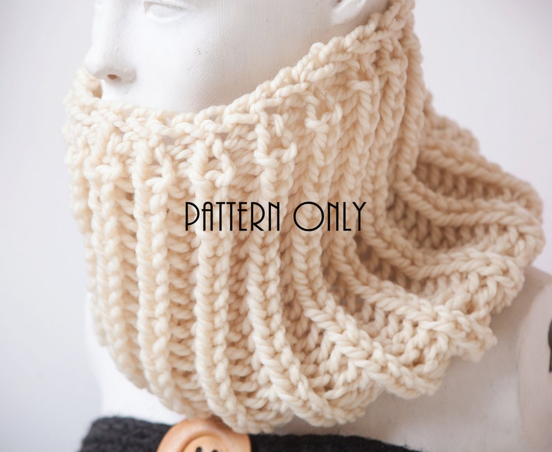 Knitting Pattern of Cozy Cowl in Wool Alpaca Yarn Soft - Etsy