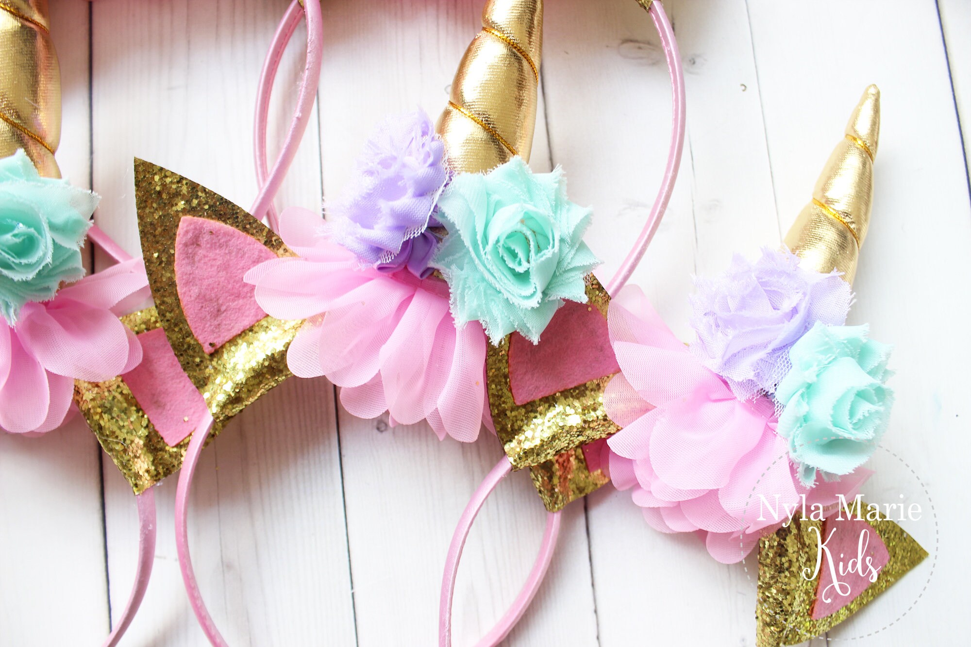 Unicorn Headband Pink and Gold Unicorn Party Unicorn Party | Etsy