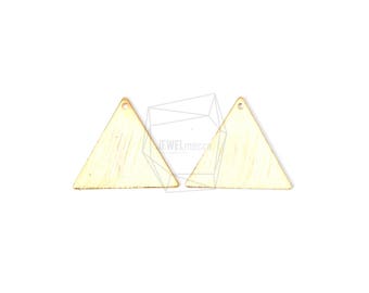 Triangle Brass Pendant . Jewelry Craft Supply . 16K Matte Gold Plated ...