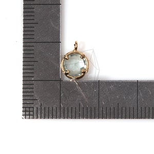 Erg-147-g/2pcs-glass Post Earring(grey)/ 8mmx10mm /gold Plated Over ...