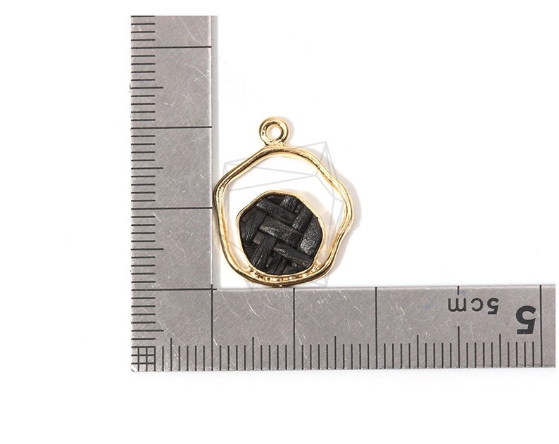 Pdt-1562-g/2pcs/round Edge Rhombus Rattan Pendant(black)/17mm X 20mm ...