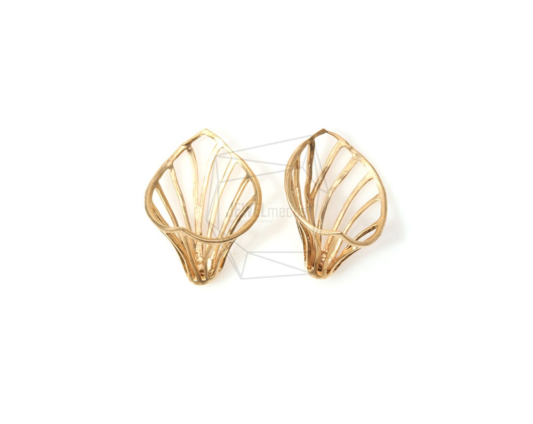 Pdt-586-mg/4pcs/flower Bud Cap/15mm X 20mm/plated Over Brass/jewelry ...