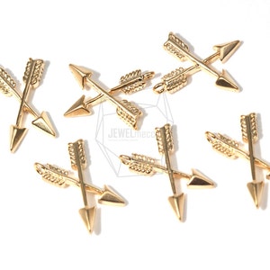 Pdt-035-mg/5pcs-crossed Arrow Charm-unique Double Arrow Connector-love ...