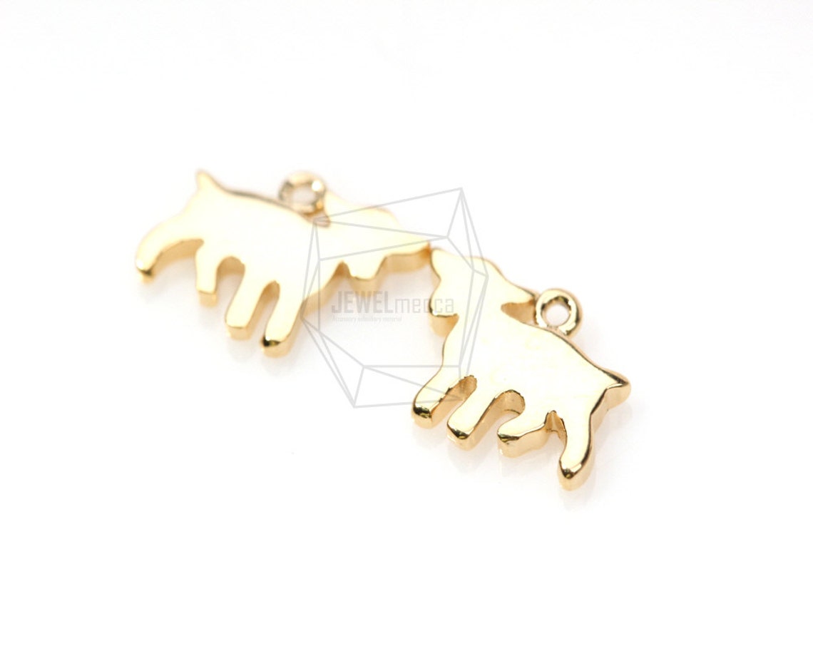 Pdt-285-g/5pcs-flat Lamb Shadow Pendant/ 9mm X 11mm / Gold | Etsy
