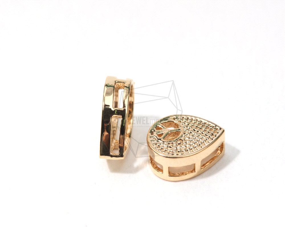 Pdt-016-g/5pcs-tear Drop Peace Sign Charm-dots Textured | Etsy