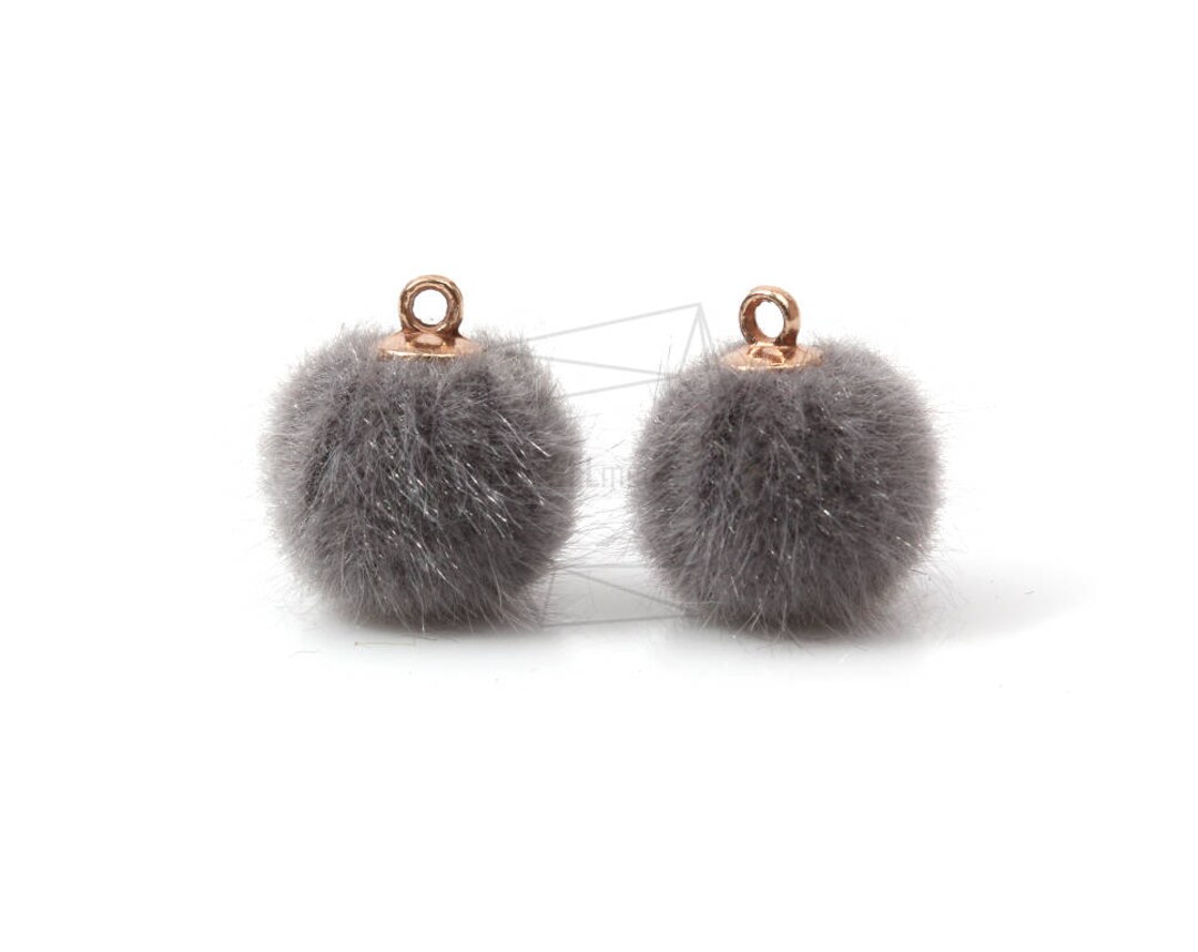 Bsc-360-g/4pcs/fur Bead Charms/15mm X 17mm/ Fur Ball Charms/jewelry ...