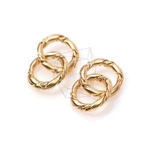 Pdt-396-mg/5pcs-double Link Circle Connector/ 10mm X 20mm/matte Gold ...