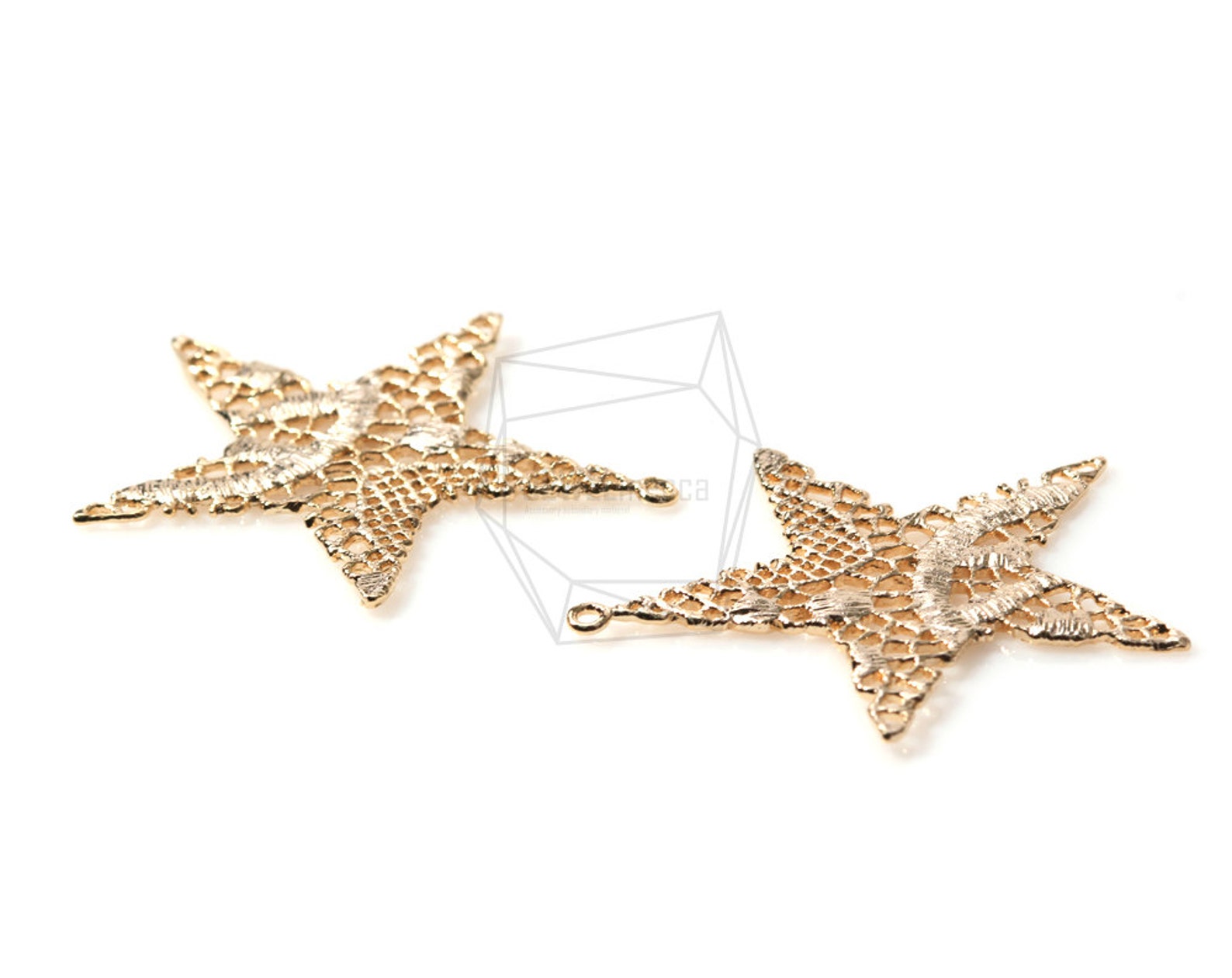 Pdt-952-mg/2pcs-lace Star Connector/ 35mmx38mm /matte Gold - Etsy