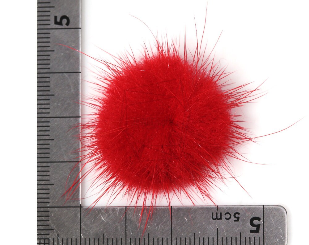 Bsc-056-g/4pcs/mini Mink Ball(red)/30mm X 30mm/jewelry Making - Etsy