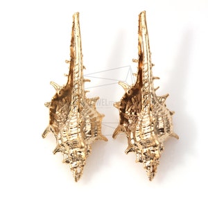 Pdt-176-mg/5pcs-murex Seashell,pendant/ 17mm X 35mm/matte Gold Plated ...
