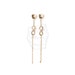 Erg-147-g/2pcs-glass Post Earringgrey/ 8mmx10mm /gold Plated Over Brass ...